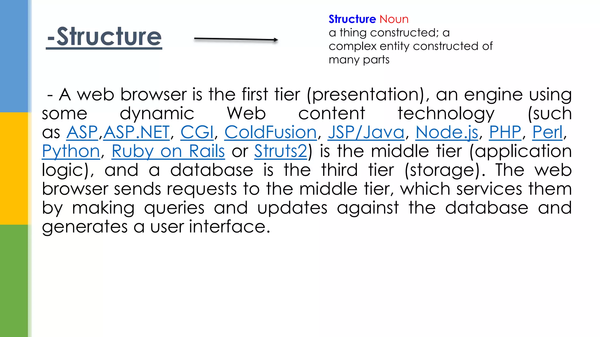 Web application presentation | PPT