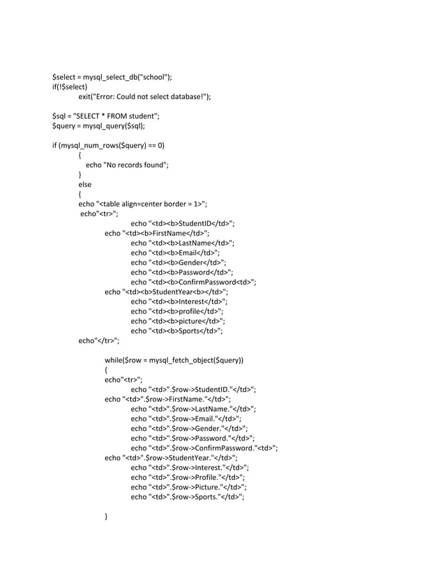 Web Application Php And Mysql Database Pdf