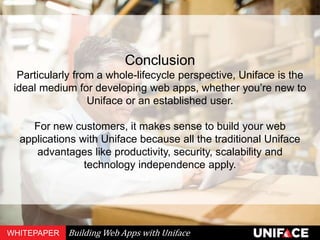 Whitepaper: Building Web Apps with Uniface | PPTX | Web Development | Internet