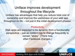 Whitepaper: Building Web Apps with Uniface | PPTX | Web Development | Internet