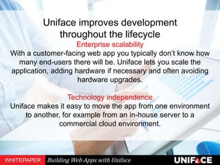 Whitepaper: Building Web Apps with Uniface | PPTX | Web Development | Internet