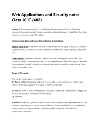 Web Applications and Security notes Class 10 IT (402).pdf