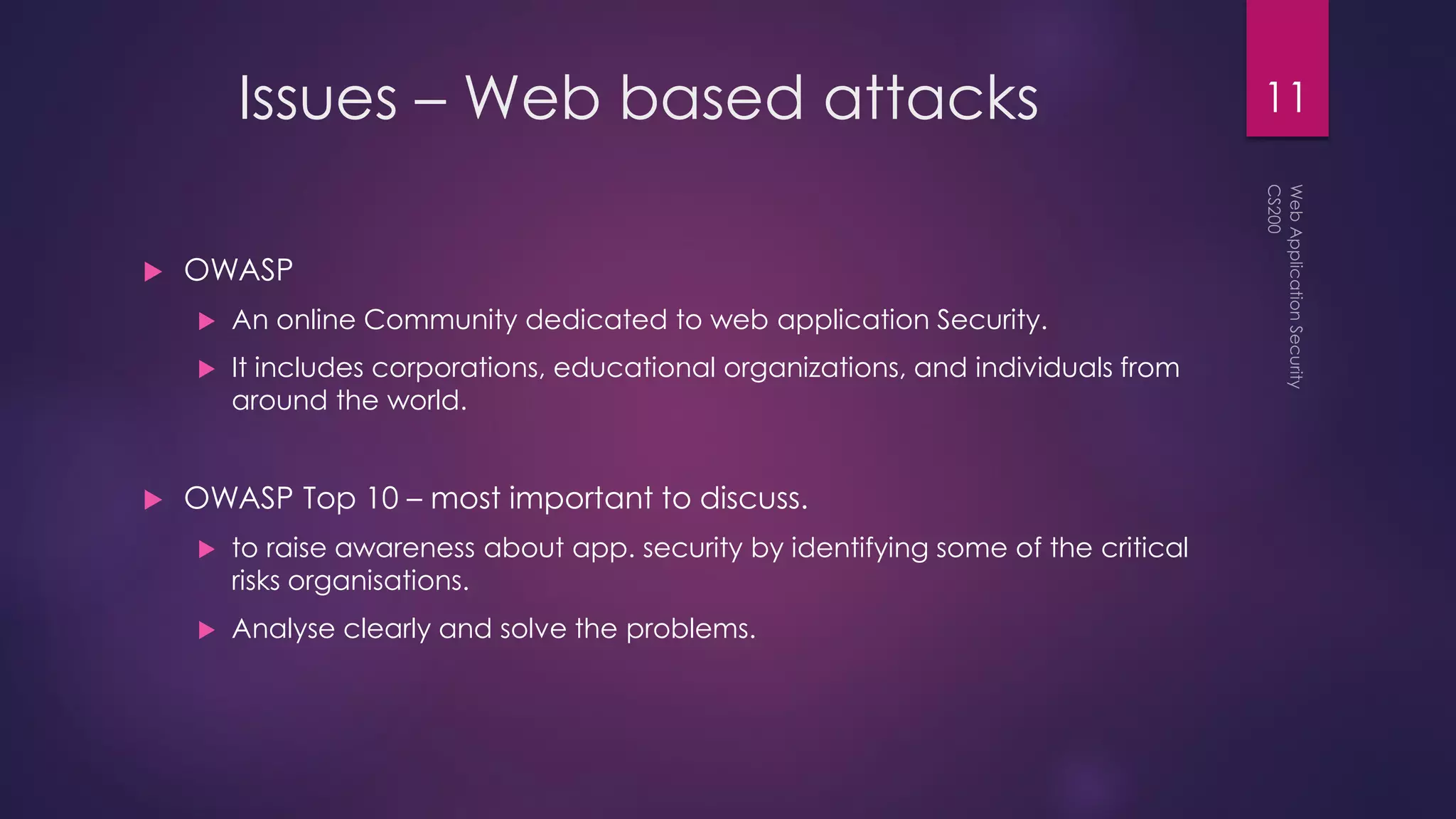 Web application security I | PDF