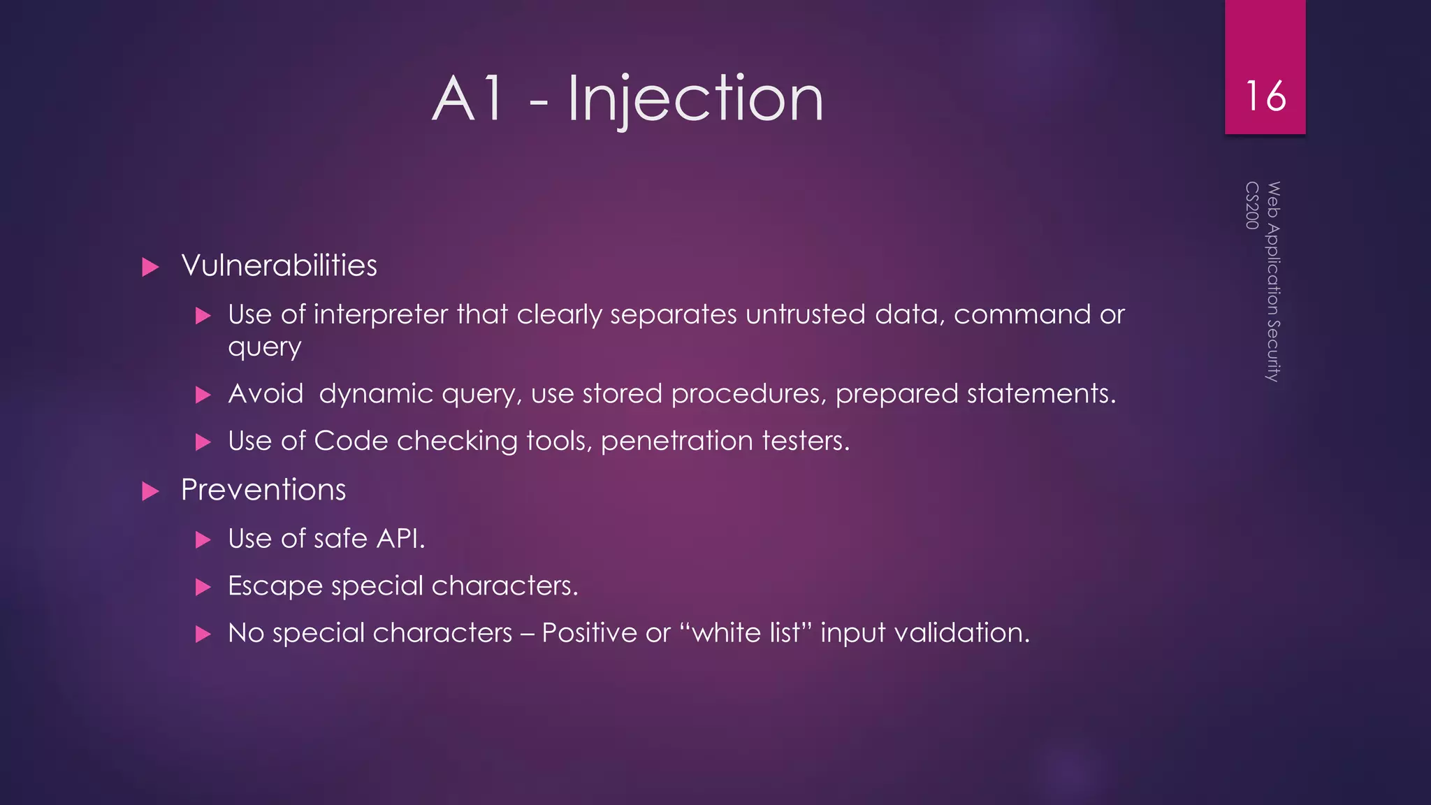 Web application security I | PDF