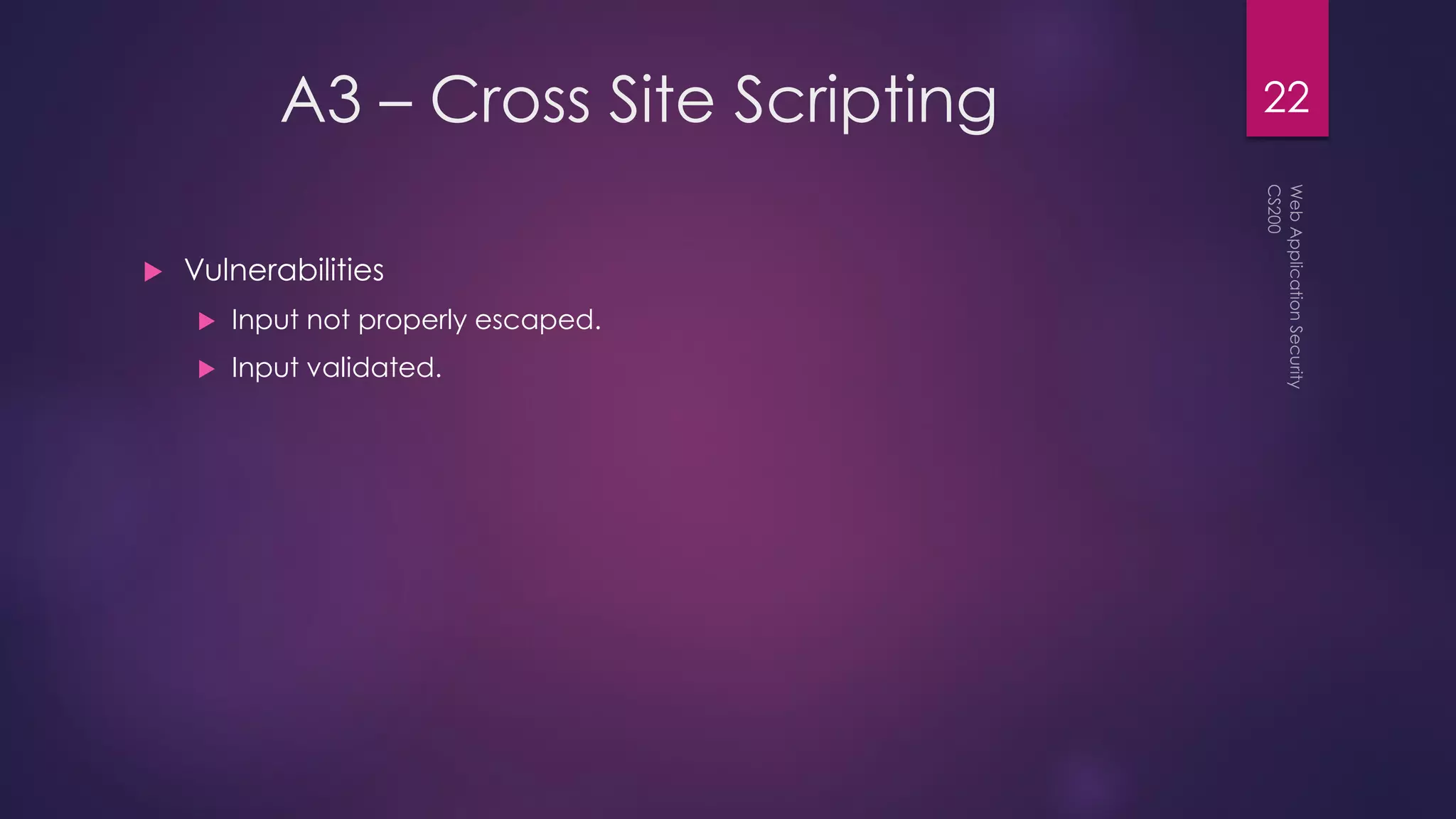 Web application security I | PDF