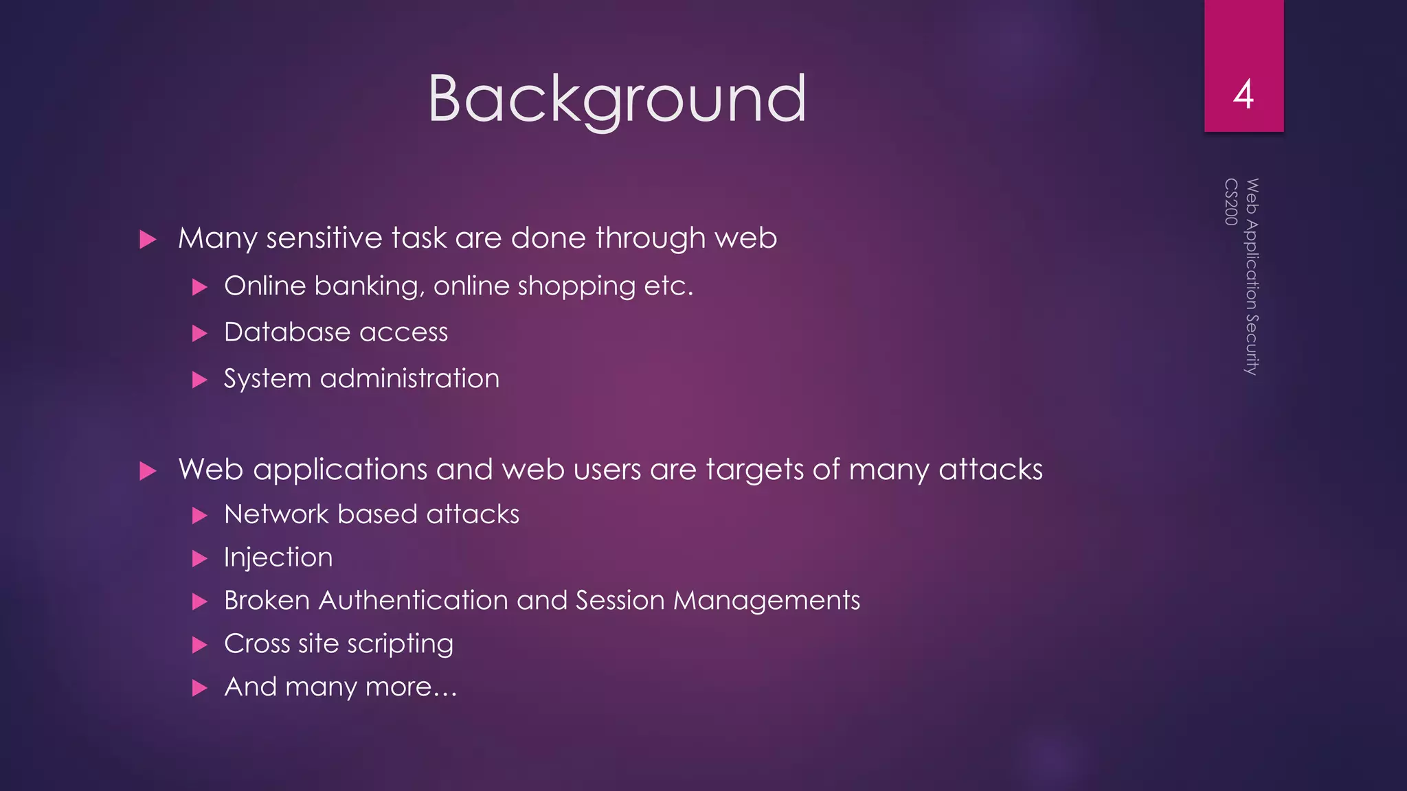 Web application security I | PDF