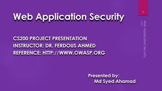 Web application security I | PDF