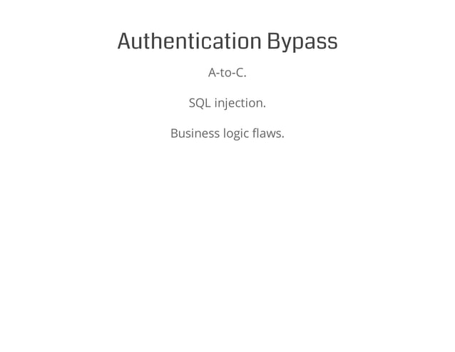 Web Application Security 101 - 06 Authentication | PPT
