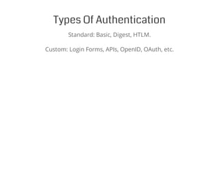Web Application Security 101 - 06 Authentication | PPT