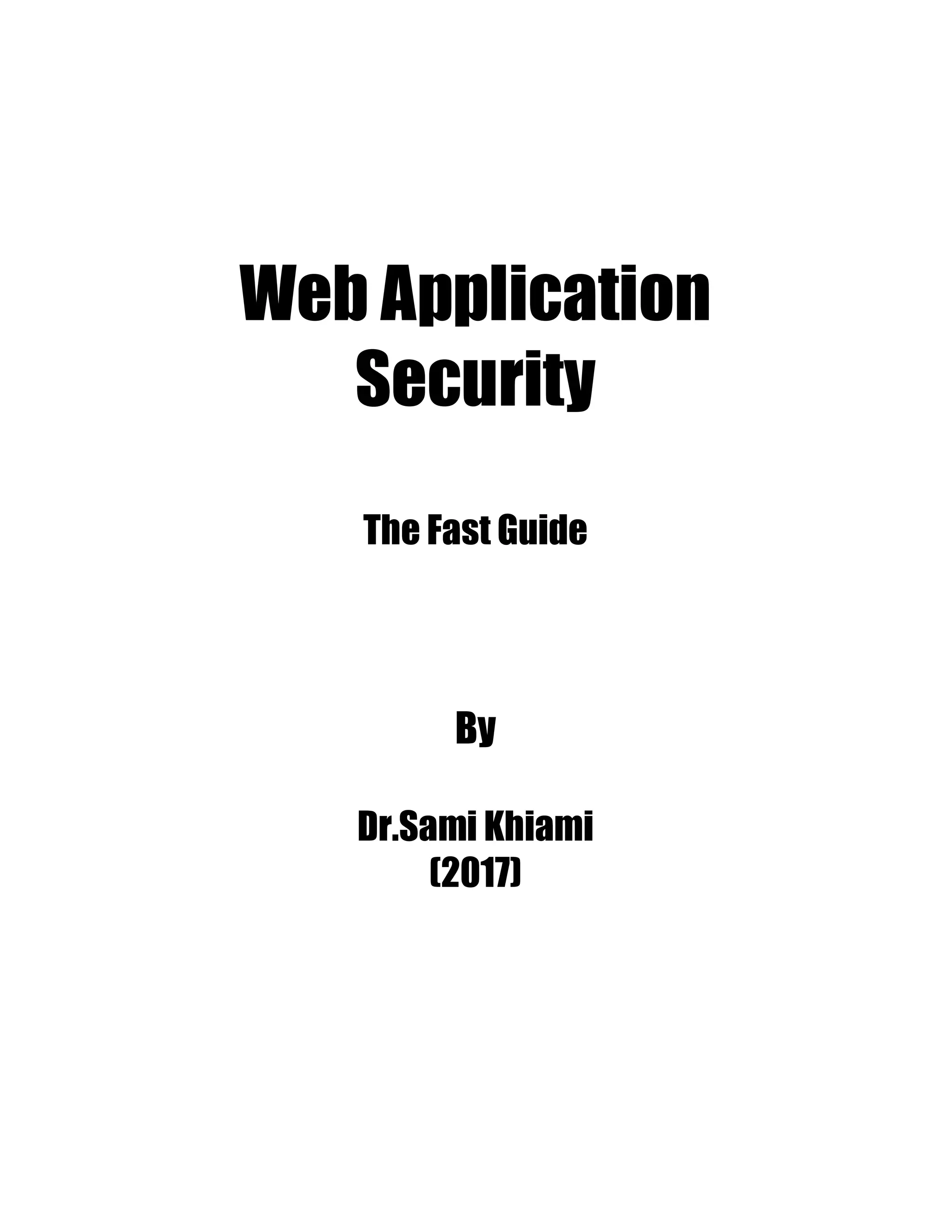 Web Application Security The Fast Guide Pdf