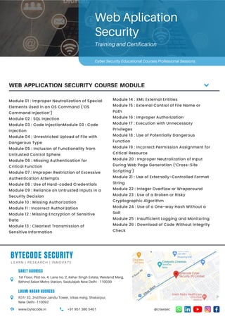 Web Application Security Course in Delhi (waf) | PDF