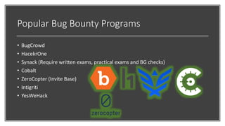 Web Application Security And Getting Into Bug Bounties | PPT