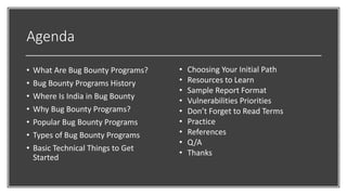 Web Application Security And Getting Into Bug Bounties | PPT