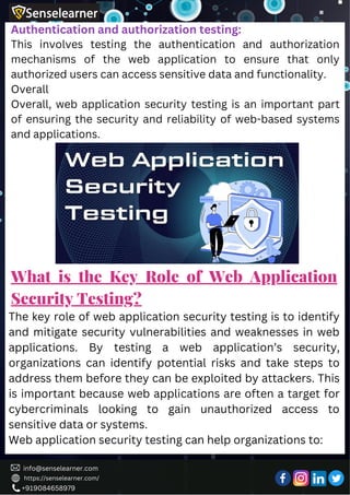 Web Application Security Services in India | Senselearner | PDF