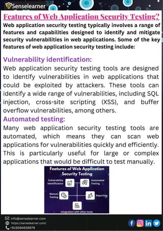 Web Application Security Services in India | Senselearner | PDF