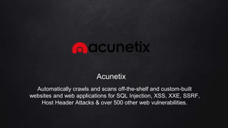 Web application Security tools | PPTX