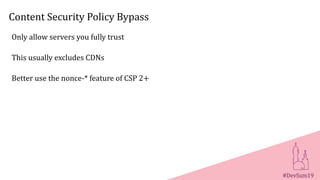 Web Application Security Trends (DevSum 2019) | PPT