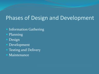 Web Application/Site Design & Development | PPT