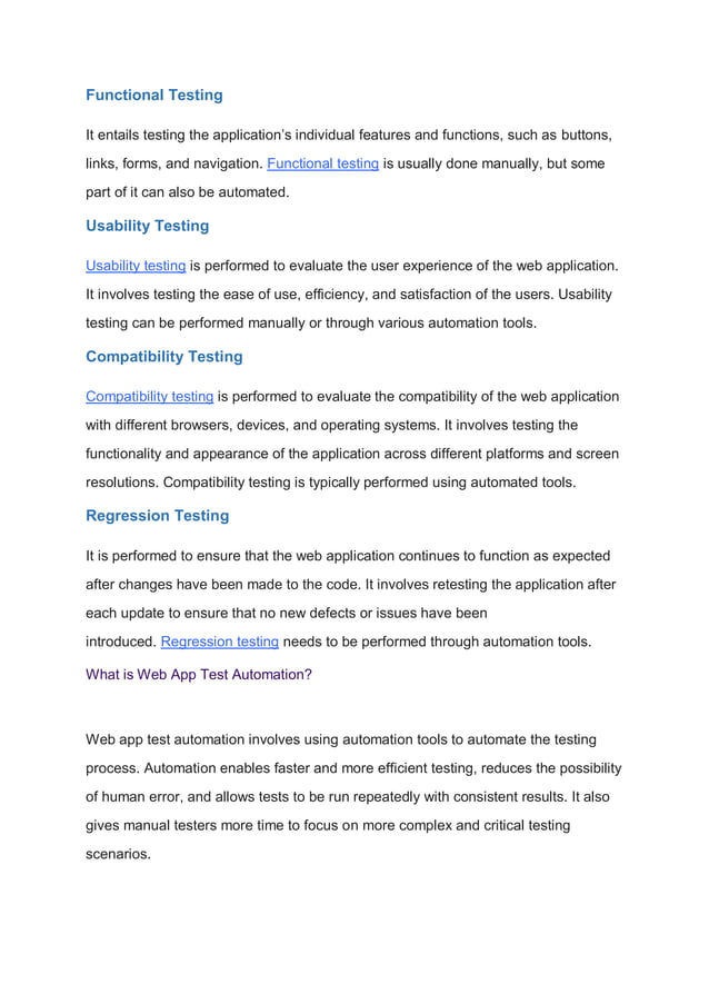 Web Application Testing The Basics Of Web App Test Automationpdf Free Download