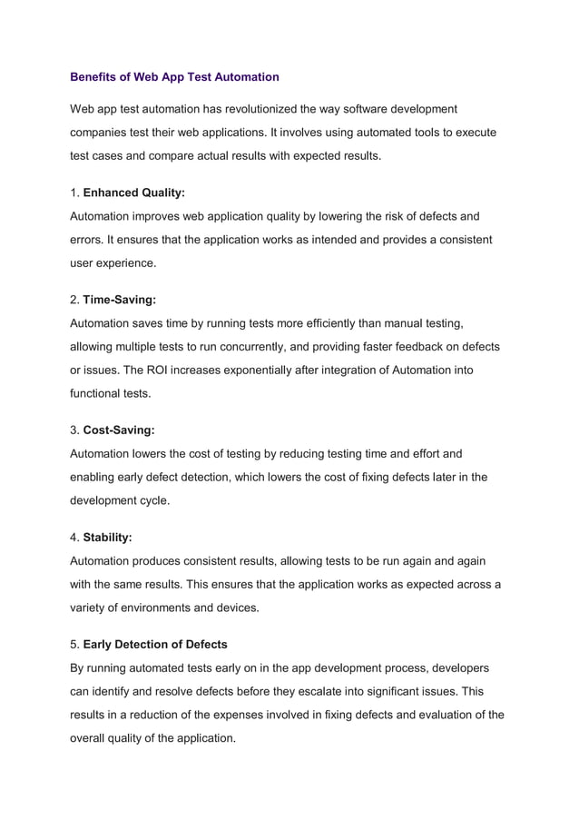 Web Application Testing The Basics Of Web App Test Automationpdf
