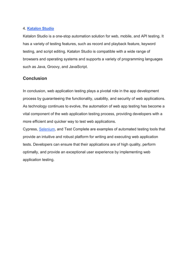 Web Application Testing The Basics Of Web App Test Automationpdf Free Download
