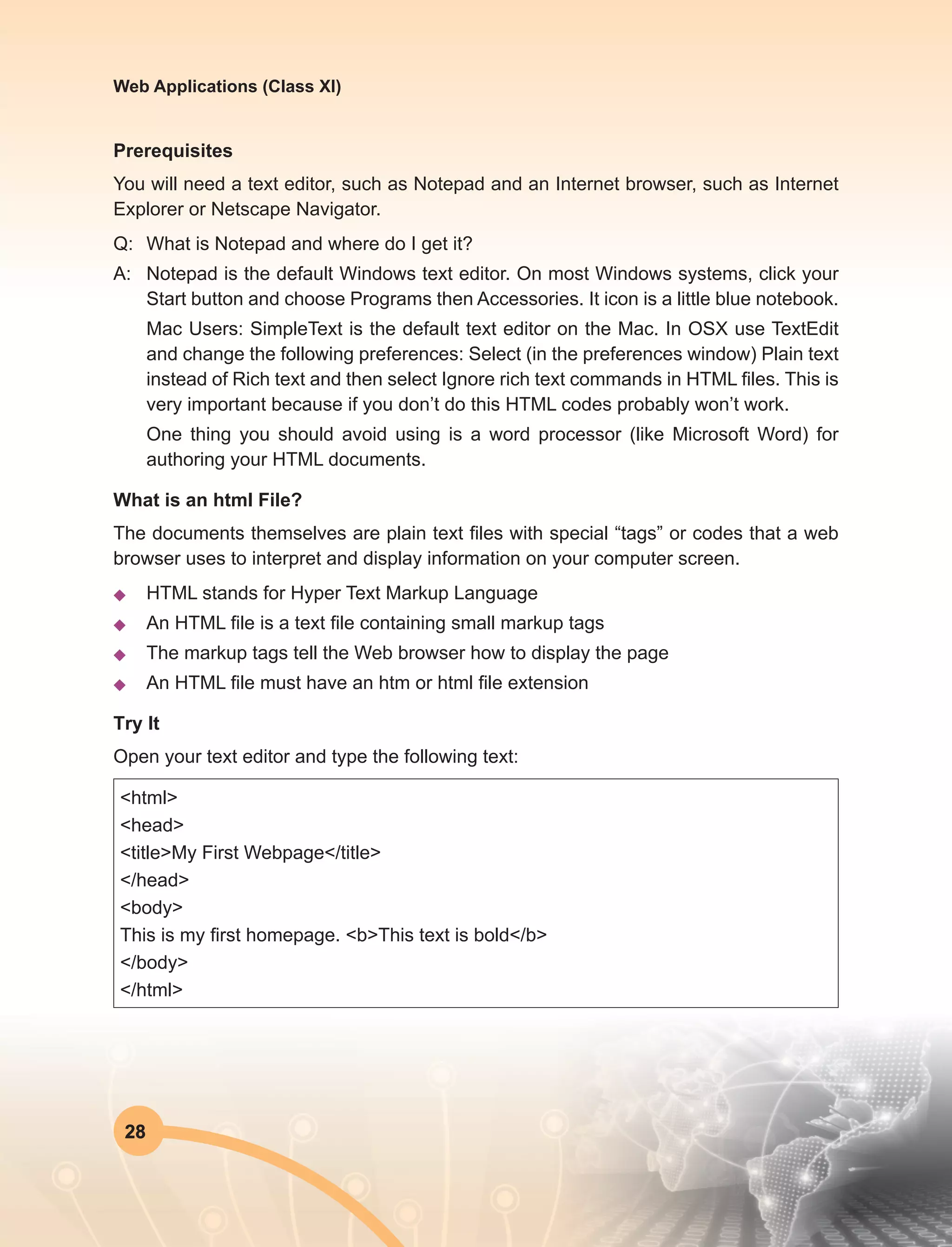 Web Application Class XI (BOOK 1) | PDF