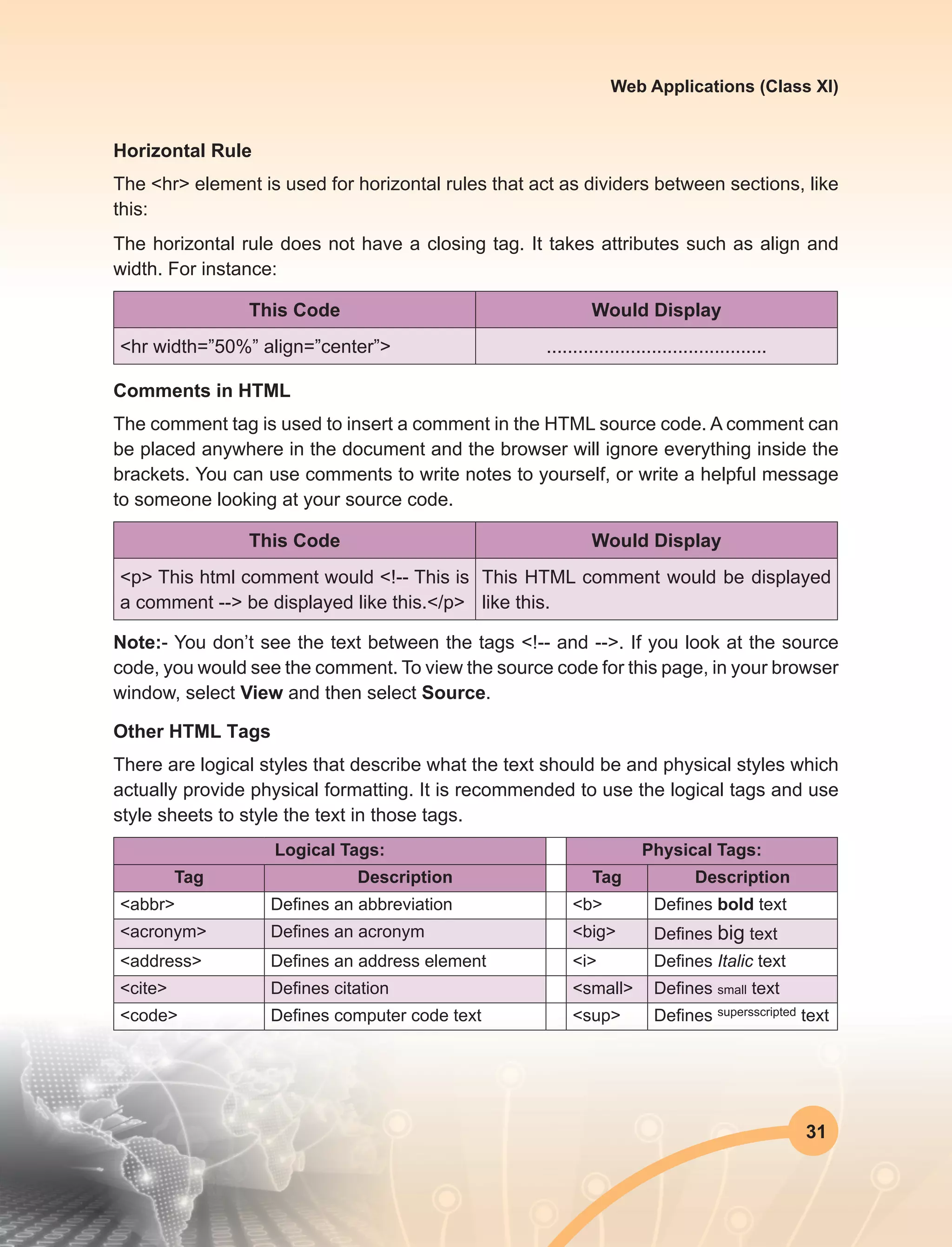 Web Application Class XI (BOOK 1) | PDF