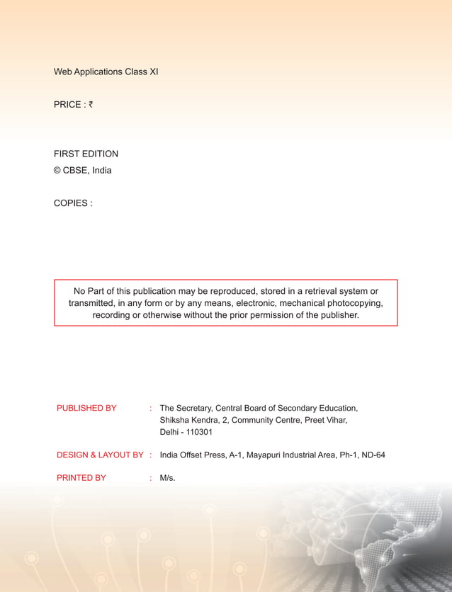 Web Application Class XI (BOOK 1) | PDF
