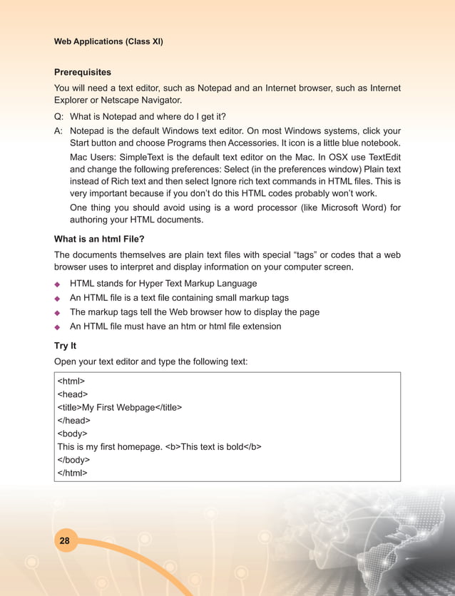 Web Application Class XI (BOOK 1) | PDF