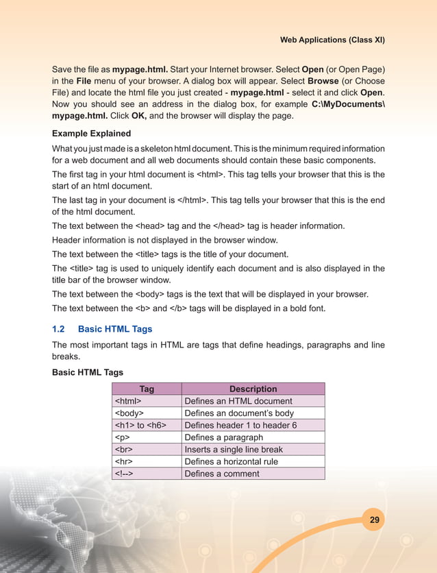 Web Application Class XI (BOOK 1) | PDF