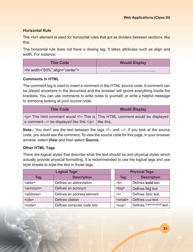 Web Application Class XI (BOOK 1) | PDF