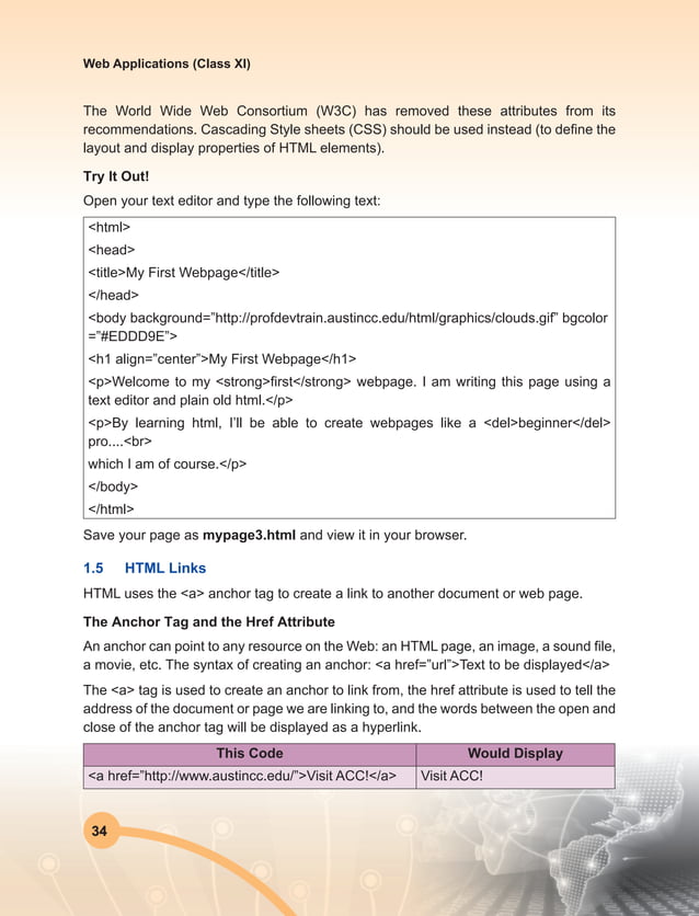 Web Application Class XI (BOOK 1) | PDF
