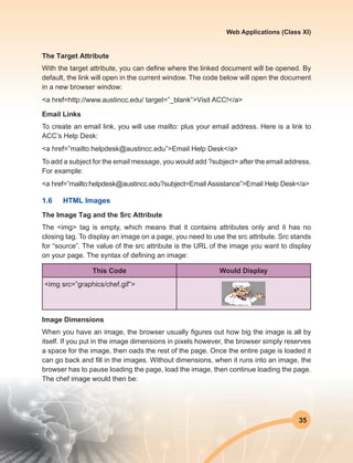 Web Application Class XI (BOOK 1) | PDF