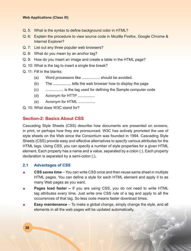 Web Application Class XI (BOOK 1) | PDF