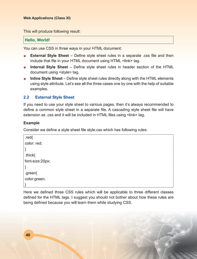 Web Application Class XI (BOOK 1) | PDF