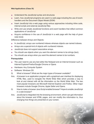 Web Application Class XI (BOOK 1) | PDF