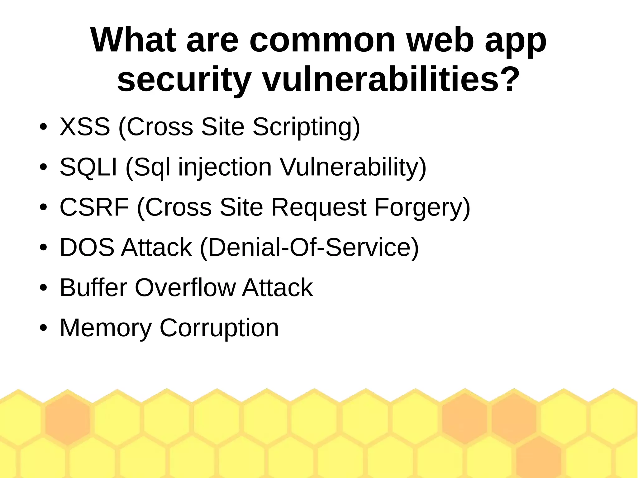 WEB APPLICATION SECURITY | ODP | Internet | Computing