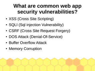 WEB APPLICATION SECURITY | ODP | Internet | Computing