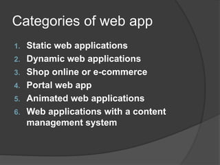 Web app presentation | PPTX