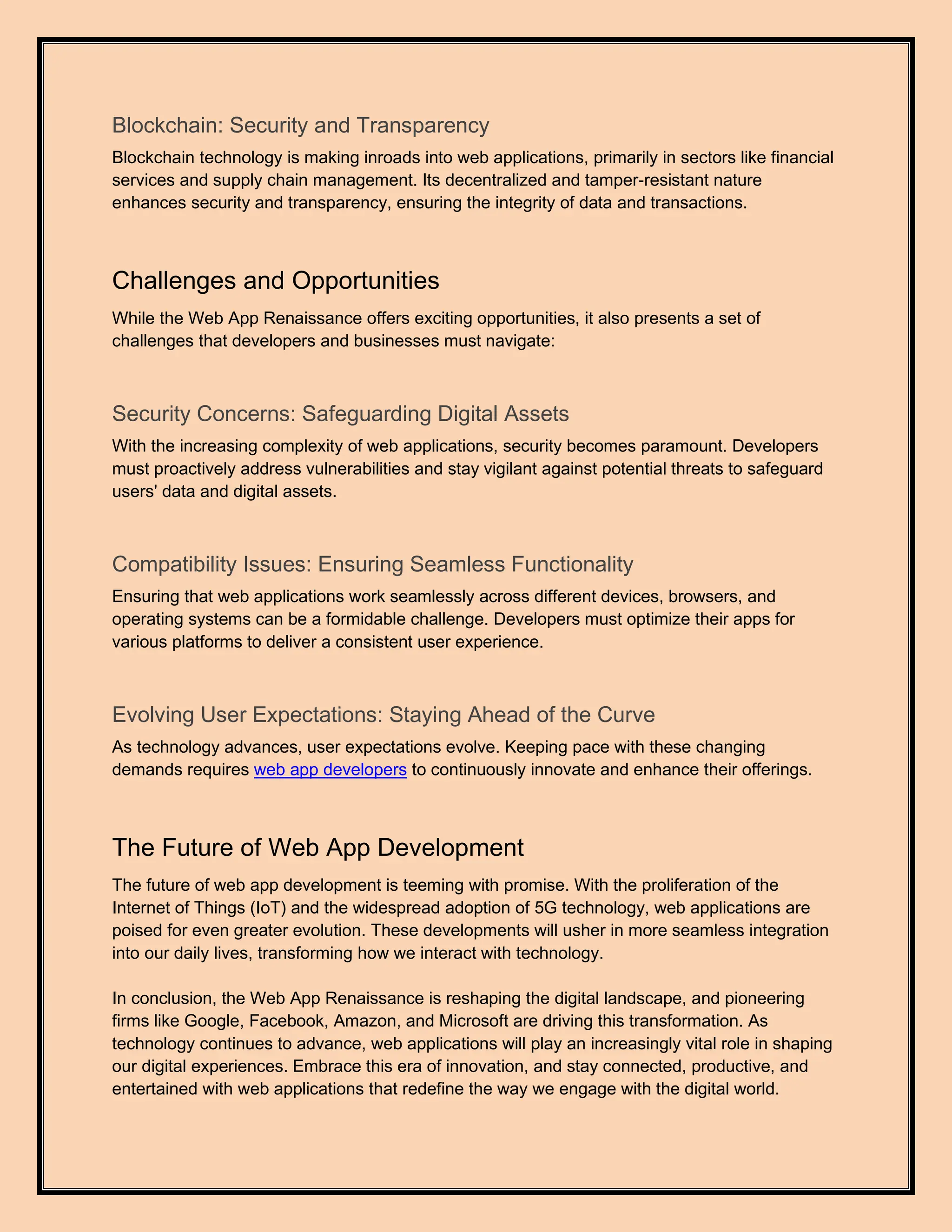 Web App Renaissance: Pioneering Firms Leading the Charge in Development ...