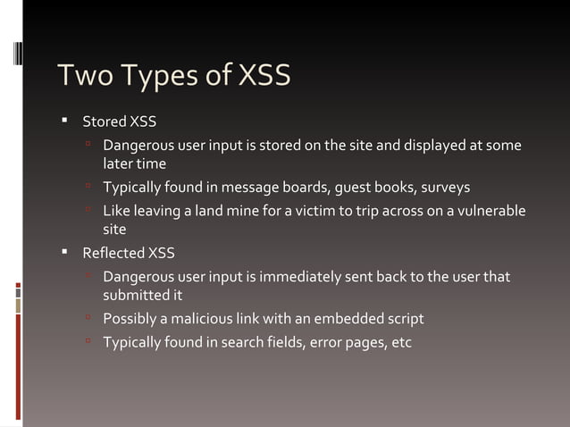 Intro to Web Application Security | PPT