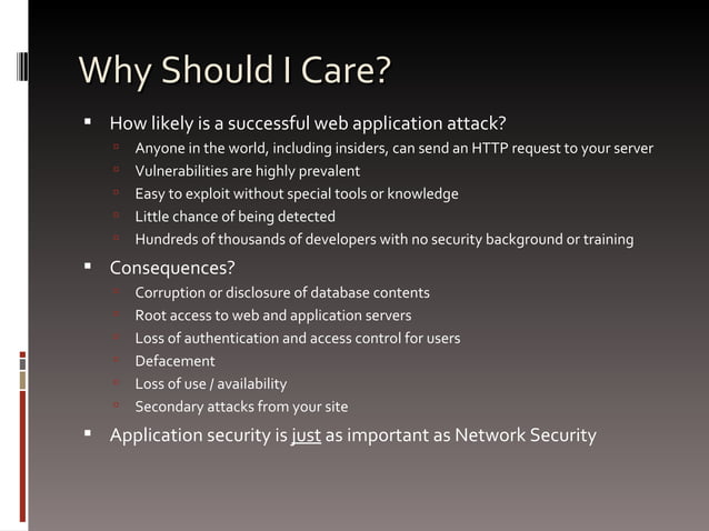 Intro to Web Application Security | PPT