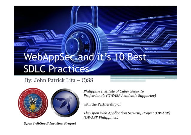 Web appsec and it’s 10 best SDLC practices | PPT