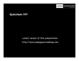 Web App Sec Roadmap | PDF