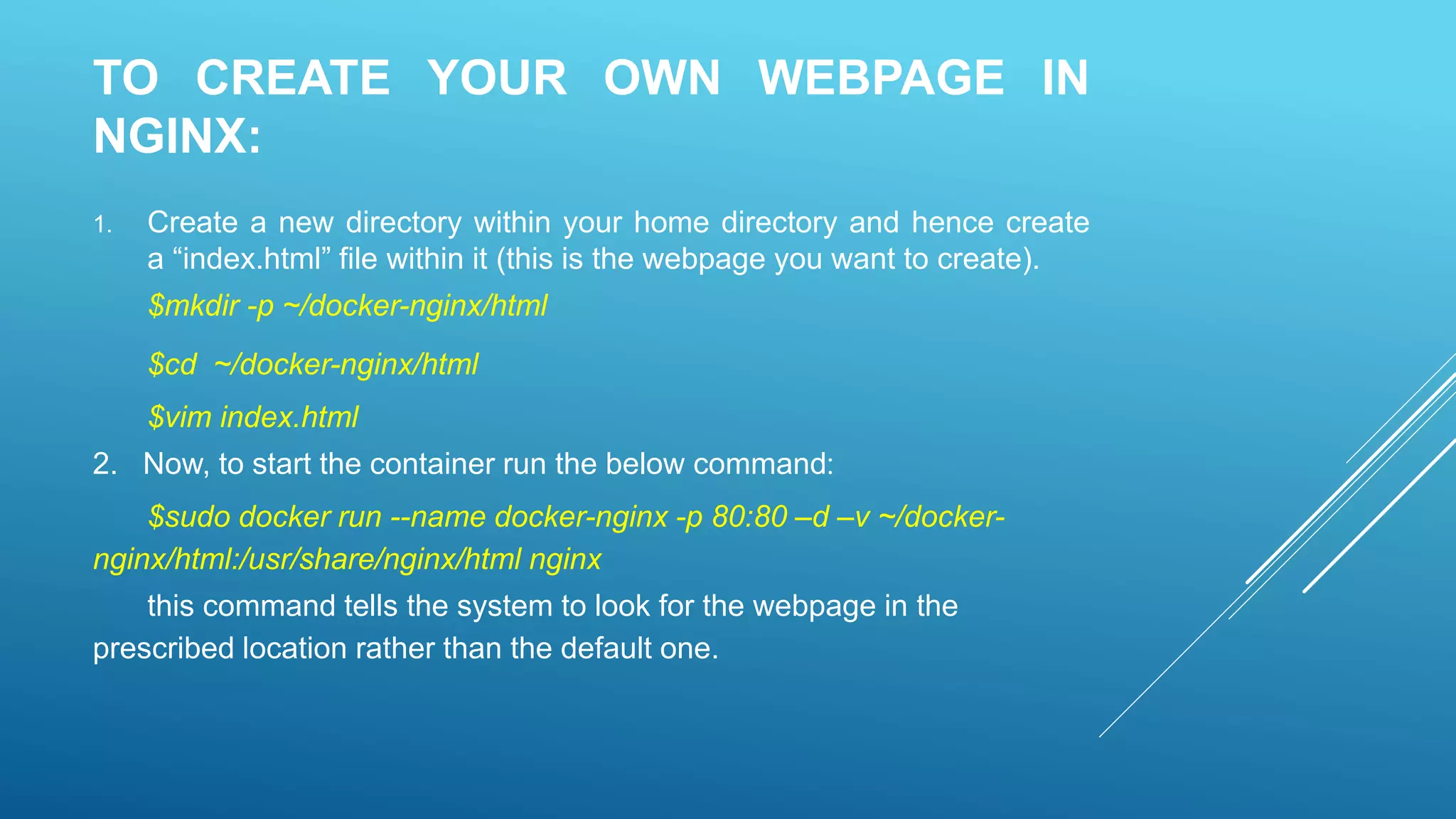 Webapp Using Docker Container Ppt