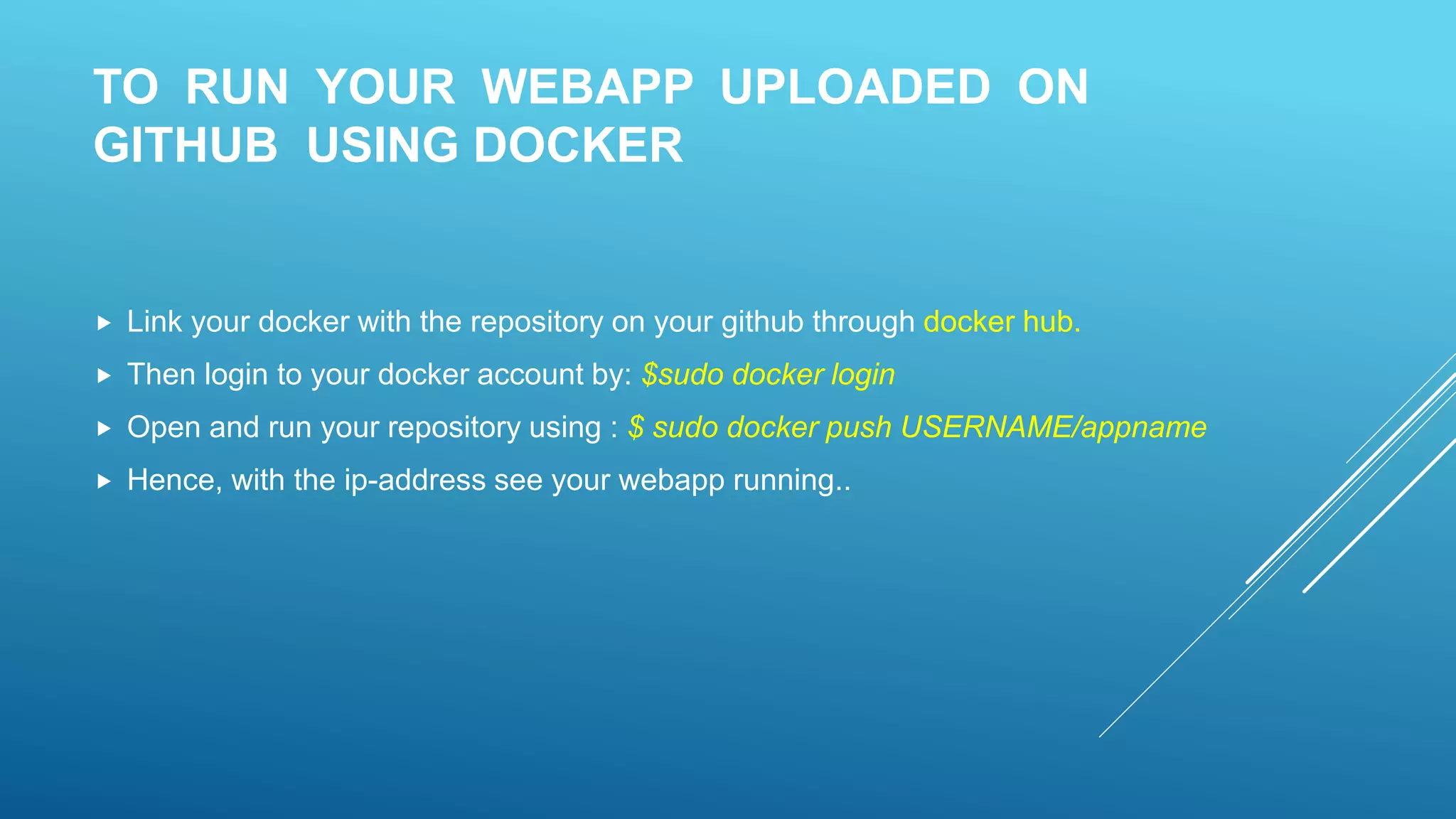 Webapp Using Docker Container Ppt 