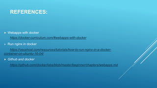 Webapp using docker container | PPTX | Operating Systems | Computer ...