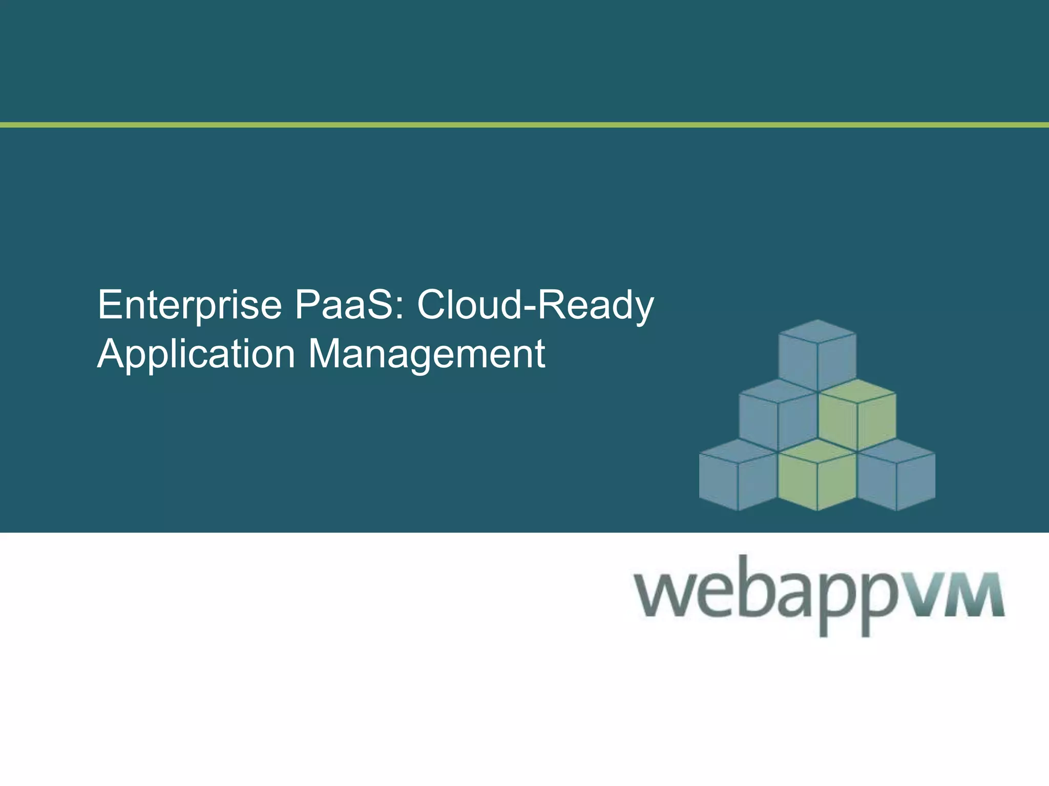 webappVM Cloud Onboarding and Application Management | PPT