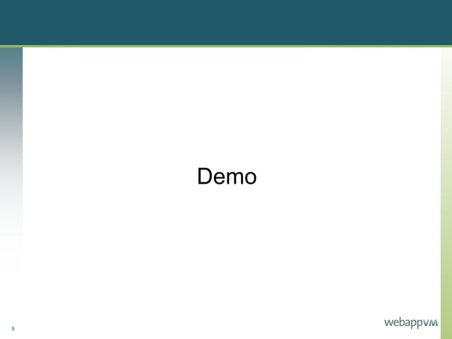 webappVM Cloud Onboarding and Application Management | PPT