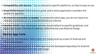 A Comparison of Web Apps, Native Apps, and Cross-Platform Apps | PPT